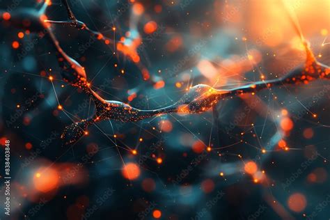 Abstract Neural Network Concept With Glowing Connections And Nodes