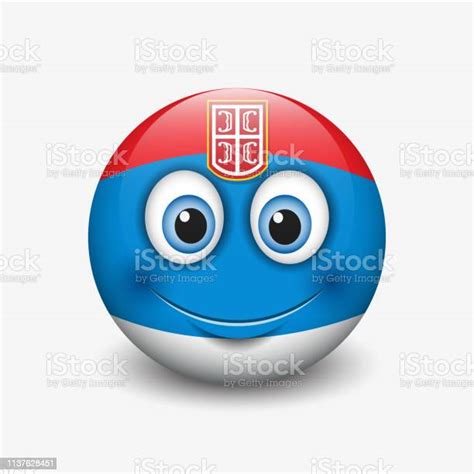 귀여운 이모티콘 흰색 배경에 고립 된 세르비아 국기 동기스마일리벡터 일러스트 공 스포츠 장비에 대한 스톡 벡터 아트 및 기타 이미지 공 스포츠 장비 귀여운 그림자