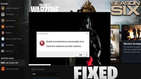 How To Fix Cod Warzone Season 6 Crash On Startup Dev Errors Directx Error Freezing And Stutter