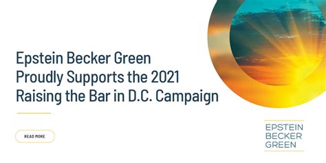 Epstein Becker Green Proudly Supports The 2021 Raising The Bar In Dc