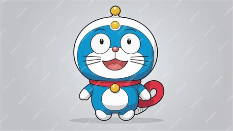 Doraemon Cartoon Character Illustration Premium Ai Generated Vector