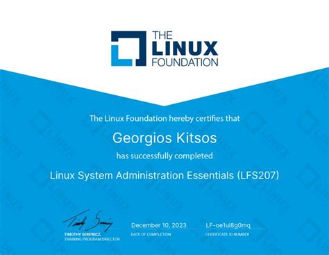 george kitsos on linkedin lfcs linuxfoundation sysadmin