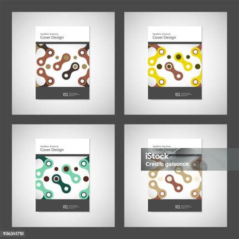 추상 커버 디자인 비즈니스 브로슈어 서식 파일 레이아웃 연례 보고서 소책자 또는 책 체인 기하학적 패턴 개념에 대한 스톡 벡터 아트 및 기타 이미지 Istock