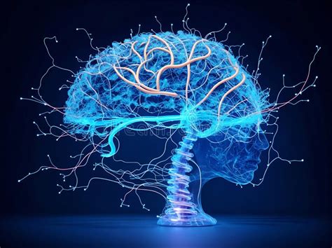 Intelligent Thinking: a Realistic Human Brain in Action AI Generated Stock Illustration ...