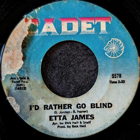 Etta James Tell Mama Id Rather Go Blind 7インチ 1967 Cadet Records