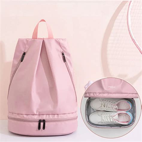 여성용 방수 비치 보관 백팩 피트니스 가방 습식 건식 분리 스포츠 장비 수영 가방 학교 가방 Aliexpress