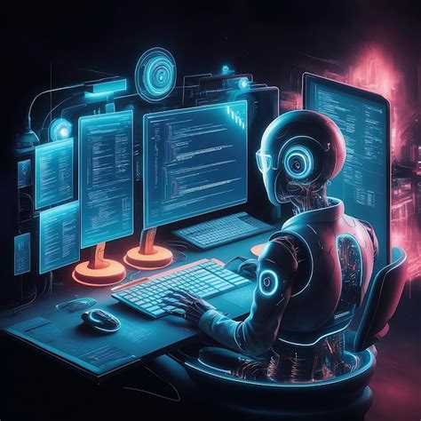 Programmer Workflow Illustration Concept 3d Illustration Vector