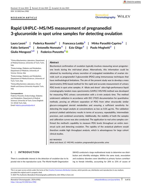 Pdf Rapid Uhplc Msms Measurement Of Pregnanediol 3 Glucuronide In