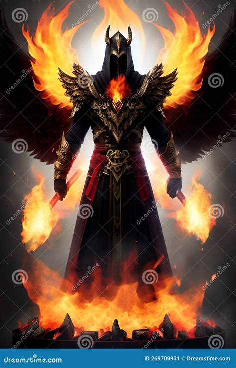 Evil Man In The Hell Ai Generated Stock Illustration Illustration
