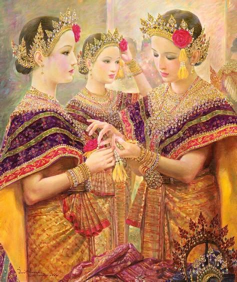 ภาพวาดหญิงไทยโบราณ ภาพประกอบศิลปะ ภาพสเก็ตช์ งานศิลปะ