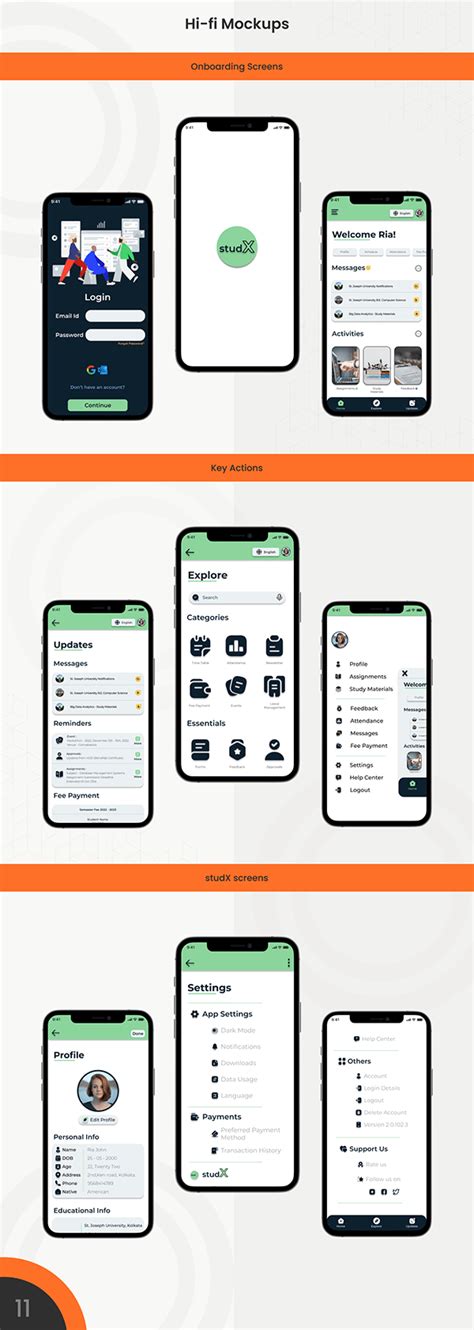 Student App Case Study UX Design Behance