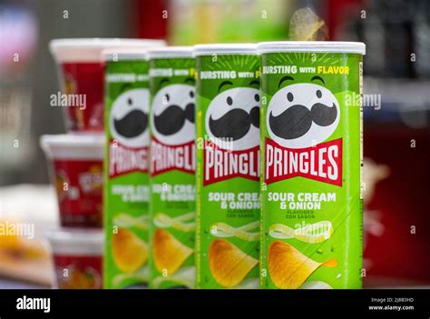 American Brand Of Stackable Potato Based Crisps Pringles Selling At A