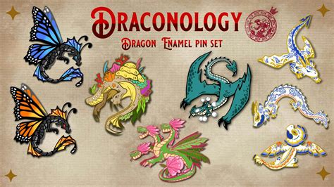Draconology An Original Dragon Enamel Pin Set Backerkit
