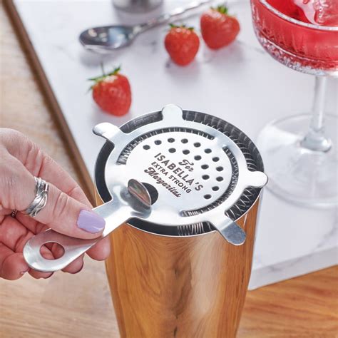 Personalised Metal Cocktail Strainer Custom Cocktail Strainer
