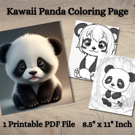 Kawaii Panda Coloring Pages