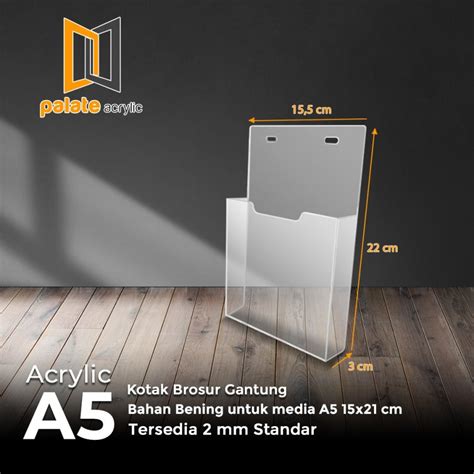 Jual Acrylic Tempat Brosur Akrilik Kotak Brosur Rak Box A Gantung Shopee Indonesia