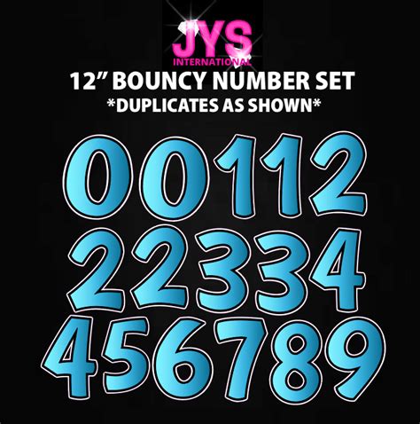 12 Bouncy Numbers Half Sheet Multiple Colors Jys Party Decor