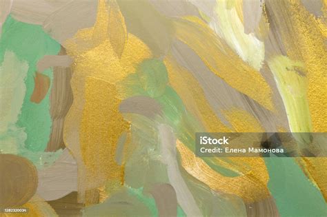 추상 미술 배경 정말 종이에 구아슈 그림 지구 질감의 자연스러운 색조 아트웍의 조각입니다 금 페인트의 반점 페인트의 브러시 스트로크 현대 미술 손으로 그린 0명에 대한 스톡