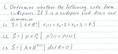 Solved 1 Determine Whether The Following Sets Form