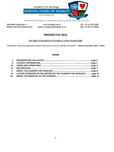 Prospectus 2010 Final Pdf Thesis Sexology