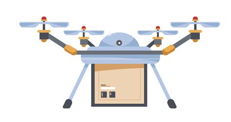 Drone With Package Automated Delivery System 24028958 Vector Art At