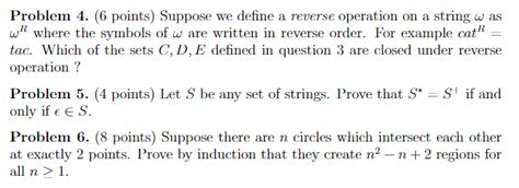 solved problem 4 6 points suppose we define a reverse