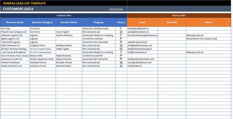 Lead Report Template