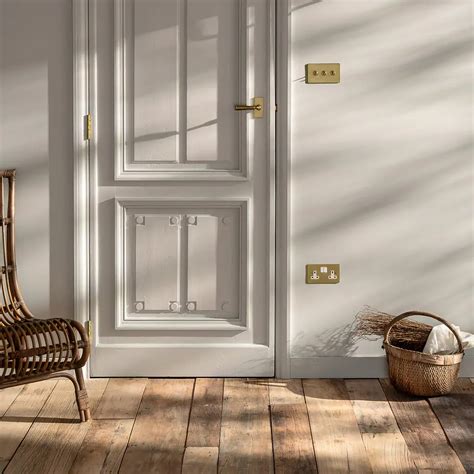 Digby Short Plate Sprung Door Handle Antique Brass Door Furniture