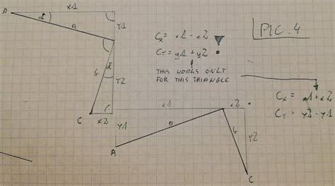finding 3rd point coordinates of rectangular triangle mathematics