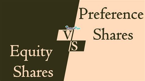 Difference Between Equity Share And Preference Share Tutors Tips