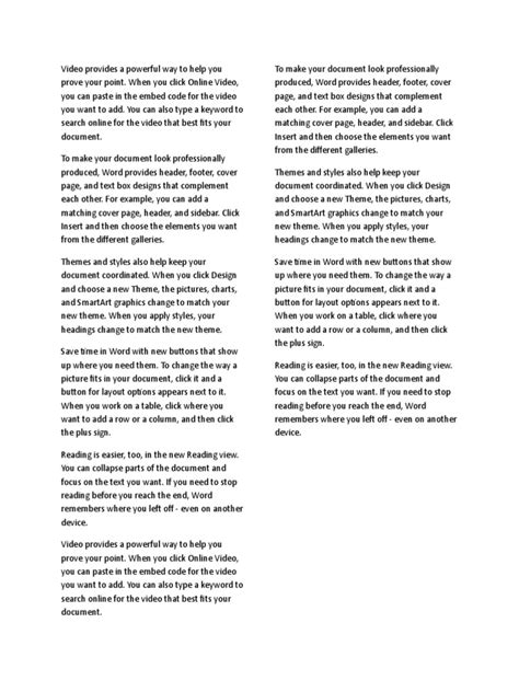 How To Make 2 Columns In Word Pdf Computer Science Software