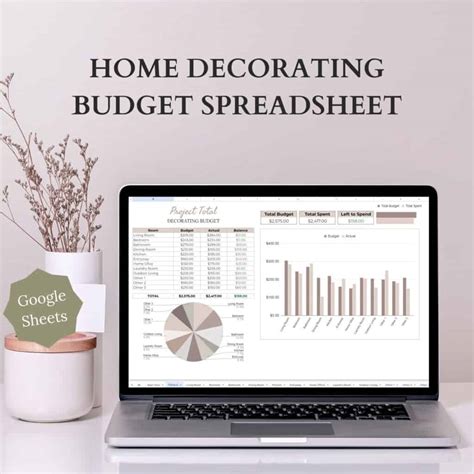 Home Decorating Budget Spreadsheet