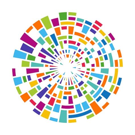 Premium Vector Multicolored Abstract Circle Divided Into Colored Sectors Vector Illustration
