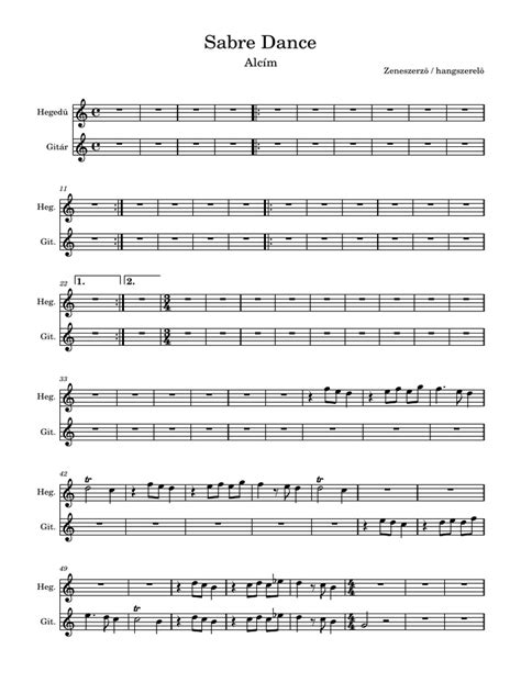 2.Sabre Dance guitar | PDF