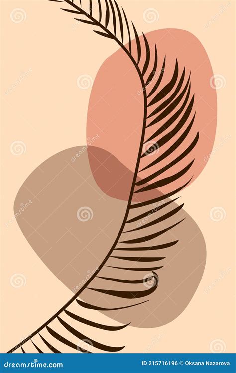 Plant Boho Pattern Background Vector Cartoon Illustration