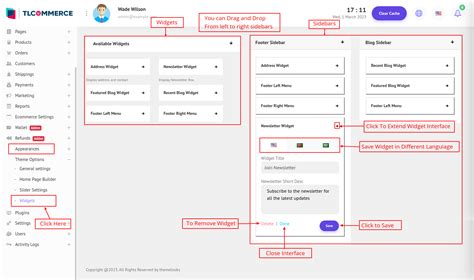 how to manage widgets and sidebars
