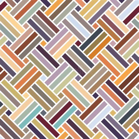 Seamless Geometric Pattern With Multicolor Intertwined Diagonal Lines On A White Background
