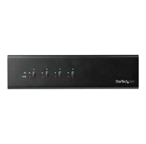 StarTech Com Port Dual Monitor DVI KVM Switch W USB Hub TAA Compiant KVM Audio
