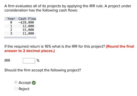 a firm evaluates all of its projects by applying the