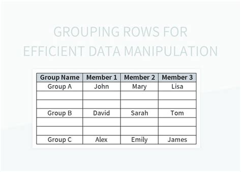Grouping Rows For Efficient Data Manipulation Excel Template And Google Sheets File For Free