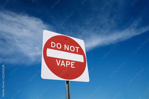 Anti Vaping Or Electronic Cigarette Smoking Sign Illustration Concept