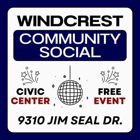 Calendar • Windcrest Community Social