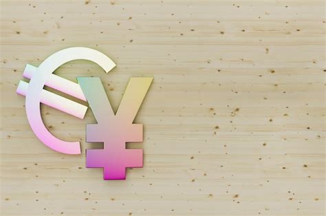 Premium Photo Eurjpy Symbols On Wooden Backgrounds Rainbow Color