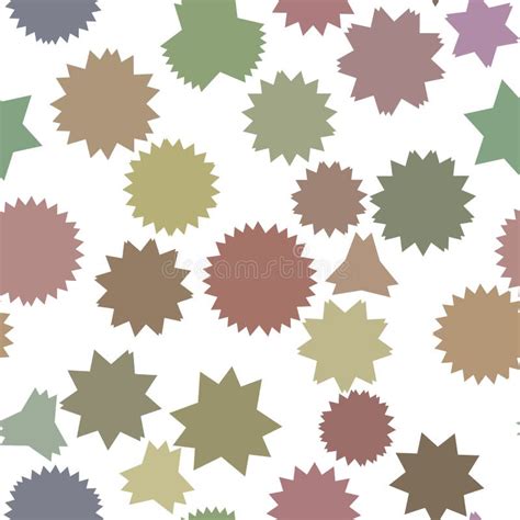 Seamless Color Abstract Star Geometric Pattern Generative Art
