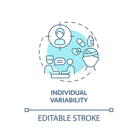 Individual Variability Turquoise Concept Icon Stock Vector