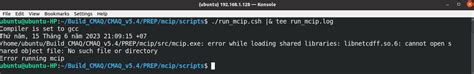 mcip running error while loading shared libraries mcip cmas center