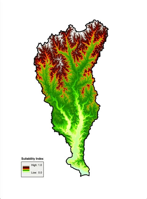 Hypothetical Continuous Suitability Index Raster Output From The Sic Download Scientific