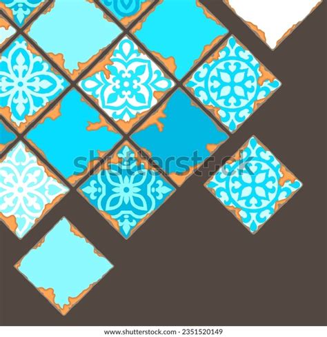 Ancient Tile Background Wall Floor Texture Stock Vector Royalty Free 2351520149 Shutterstock