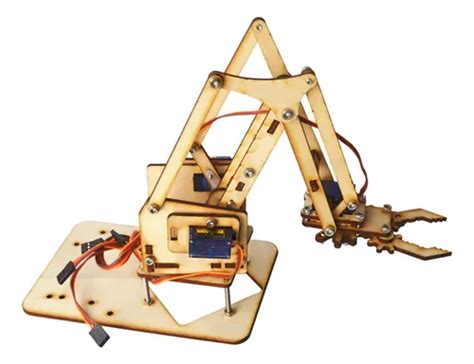 Brazo Robótico Mecánico Acrílico Compatible Arduino Cuotas Sin Interés