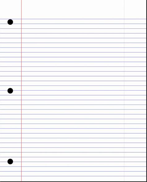 Notebook Paper Template For Word 2010